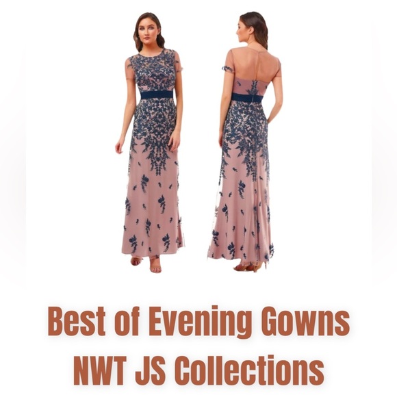 JS Collections | Dresses | 325 Js Collections Embroidered A Line Gown 8 ...
